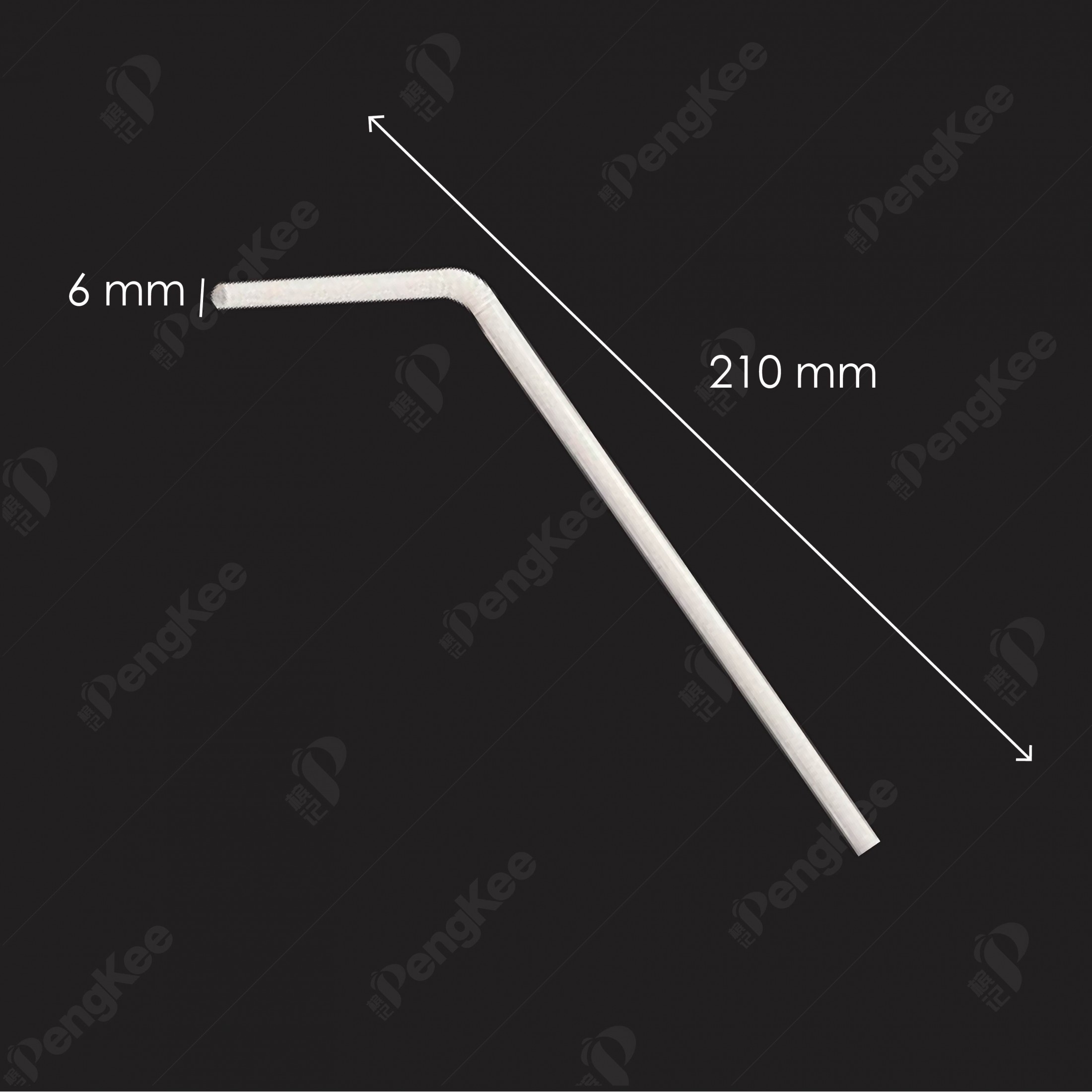 210MM(L)6MM(W) FLEXIBLE STRAW (INDIVIDUAL WRAPPED) (WHT) (200'S+ ...