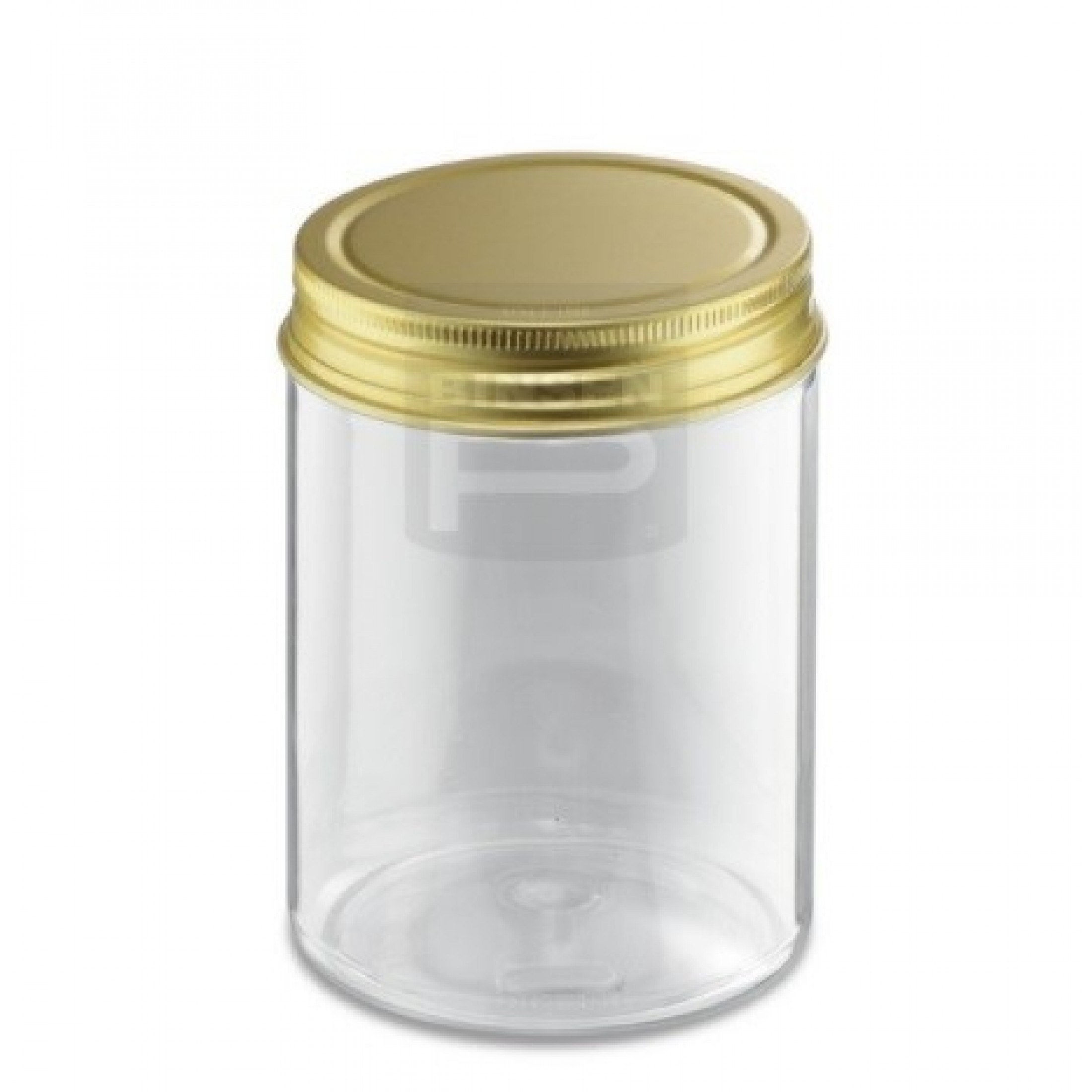 BP0404 400ML (round 72mm) PLASTIC BOTTLE C/W SCREW LID (GOLD) (15'S ...